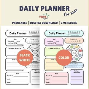 Daily Planner for Kids | Printable | Daily Schedule | Daily Routine ...