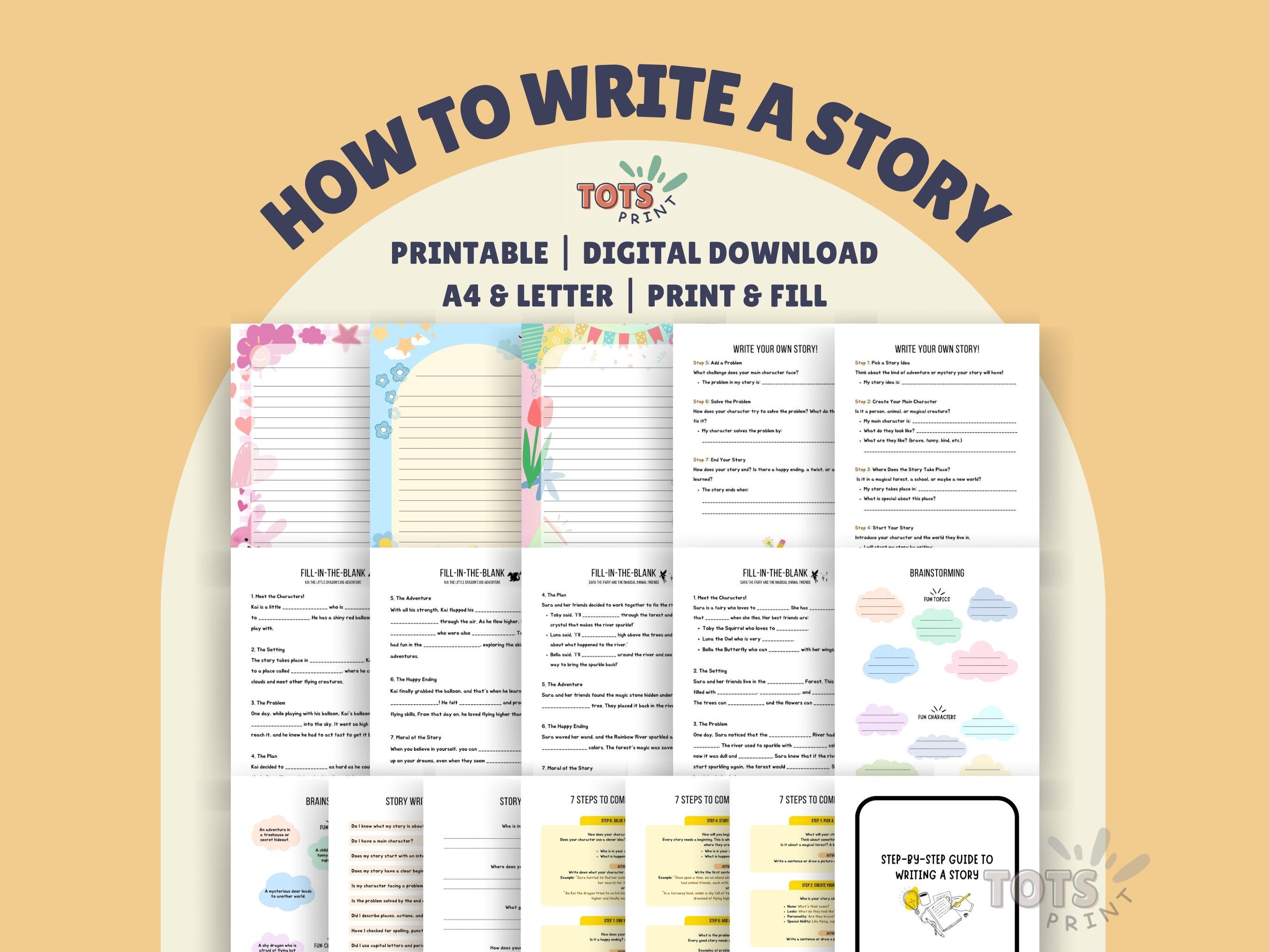 How to Write a Story | Kids Printable | Story Writing Guide and ...