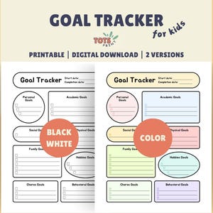 Kids Goal Tracker Printable: Activity Sheet (digital Download) - Etsy