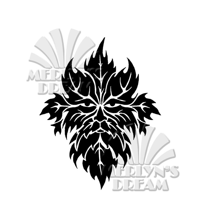 Green Man SVG Stencil Cutting File Download Greenman Jack in the Green ...