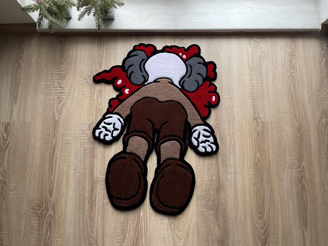 Bloody KAWS Handmade Tufted Rug - Etsy