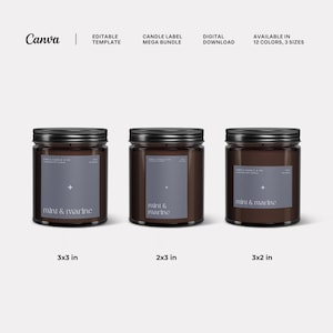 CANVA Candle Label Template | Minimal Candle Label Bundle | Candle ...