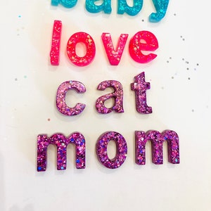 Personalized NAME Resin Letter Magnets / Customizable Lowercase Letters ...