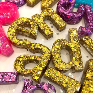 Personalized NAME Resin Letter Magnets / Customizable Lowercase Letters ...