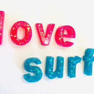 Personalized NAME Resin Letter Magnets / Customizable Lowercase Letters ...