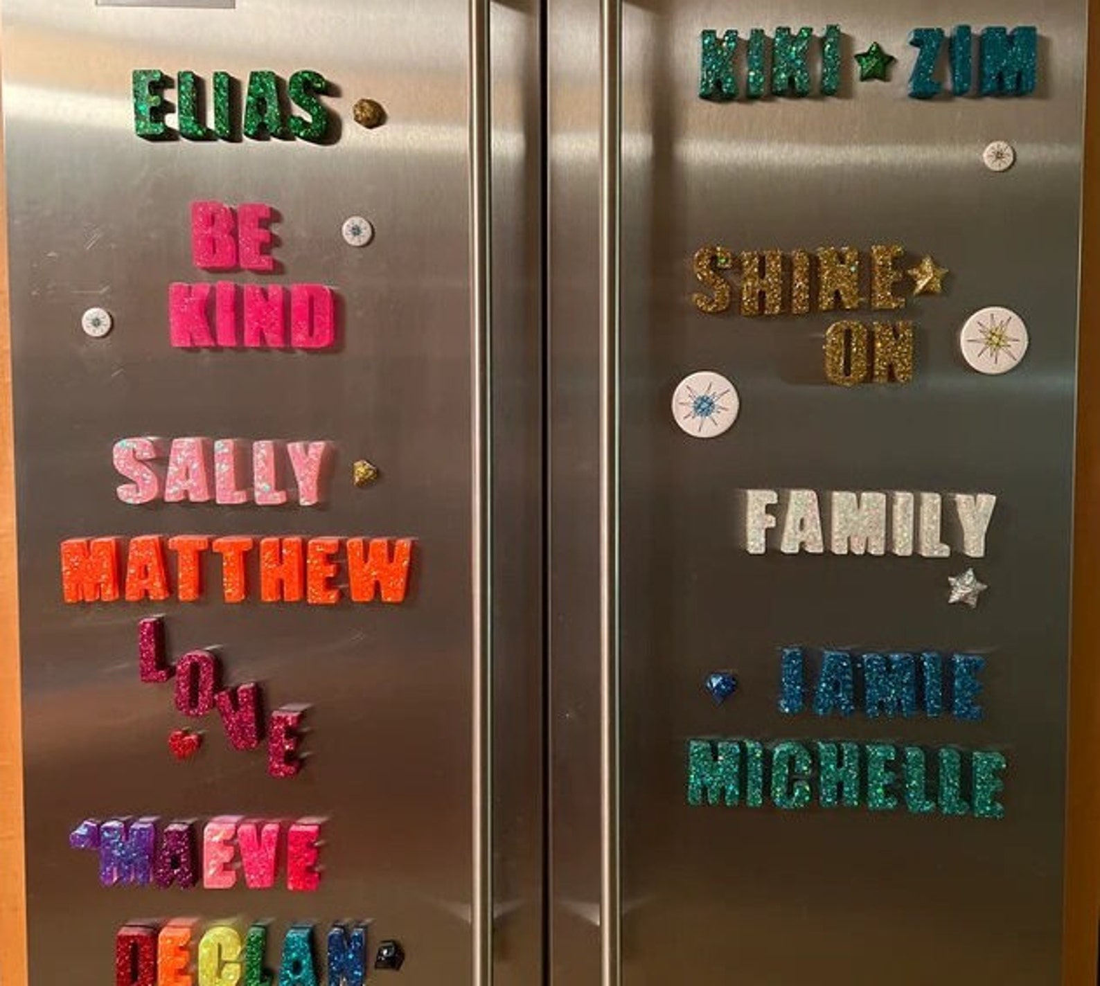 Personalized NAME Resin Letter Magnets customizable Glitter - Etsy