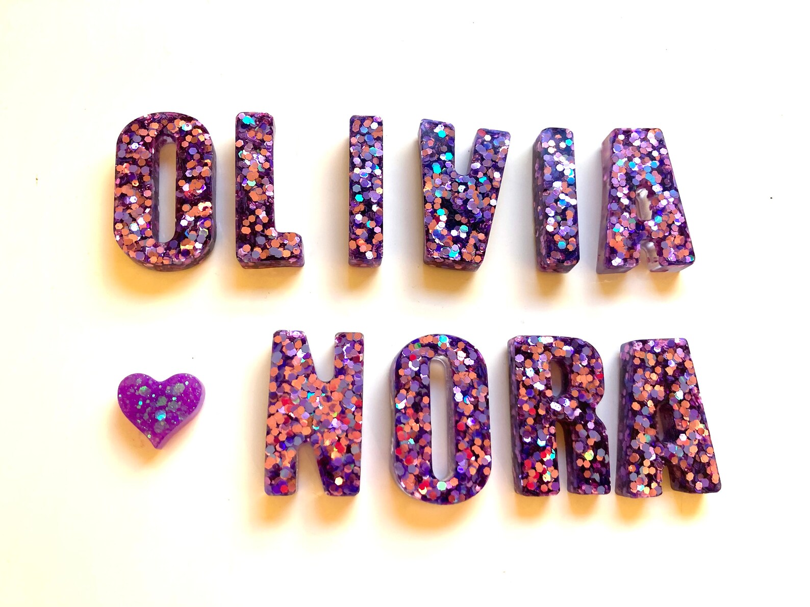 Personalized NAME Resin Letter Magnets customizable Glitter - Etsy