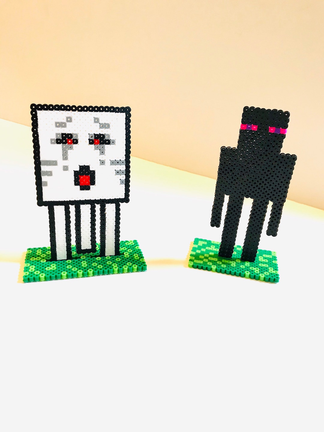 Perler Minecraft Cake Toppers, Ghast & Enderman Figures - Etsy