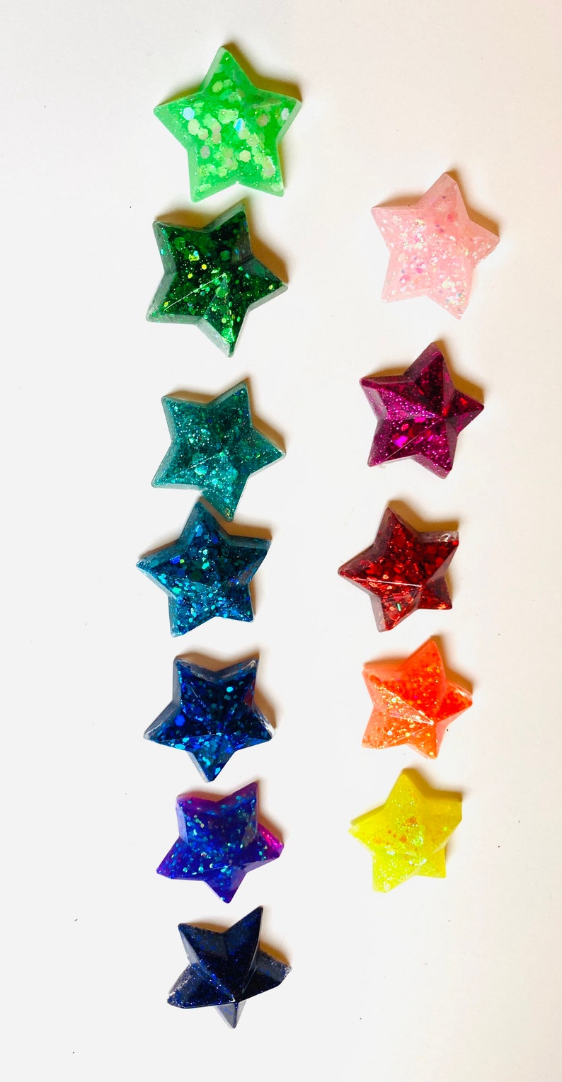 Set of 12 Deluxe Rainbow Star Magnets Reward Magnets - Etsy