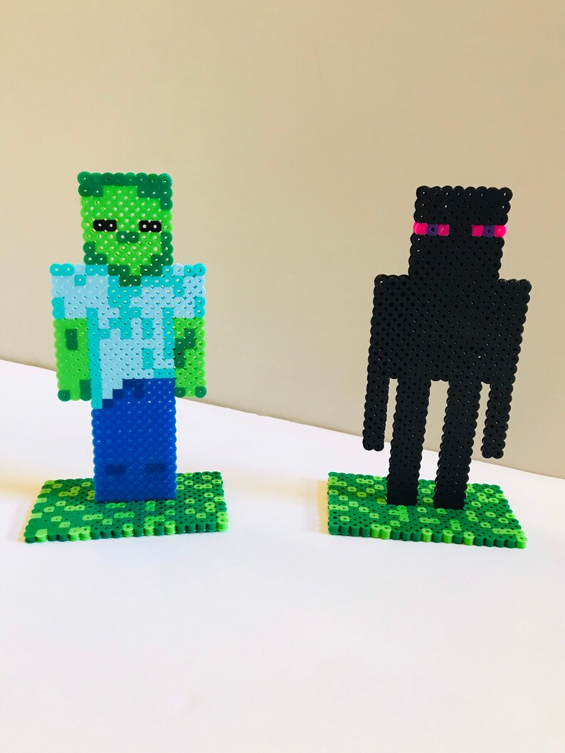 Perler Minecraft Cake Toppers, Ghast & Enderman Figures - Etsy