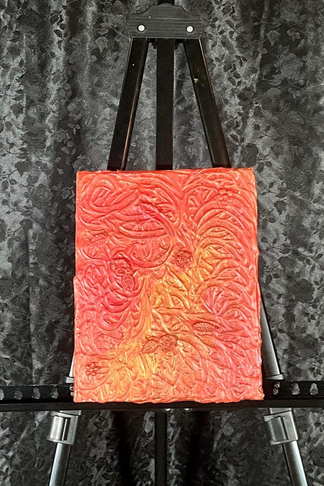 Original Duochrome Abstract Painting: Maximalist Acrylic Artwork (8x10 ...