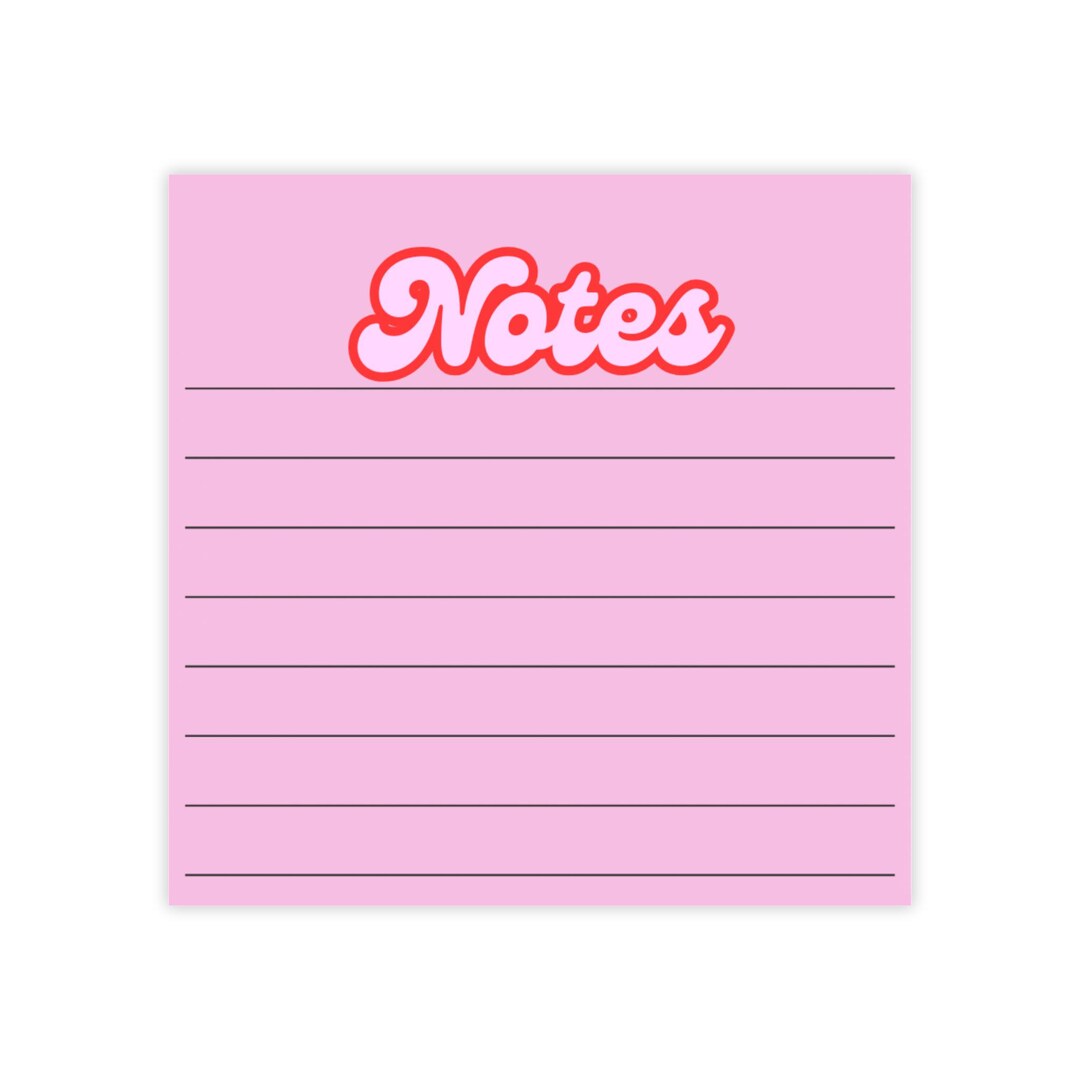 Pink Post-it Note Pads, Sticky Notes for Organizing Ideas, Customizable ...