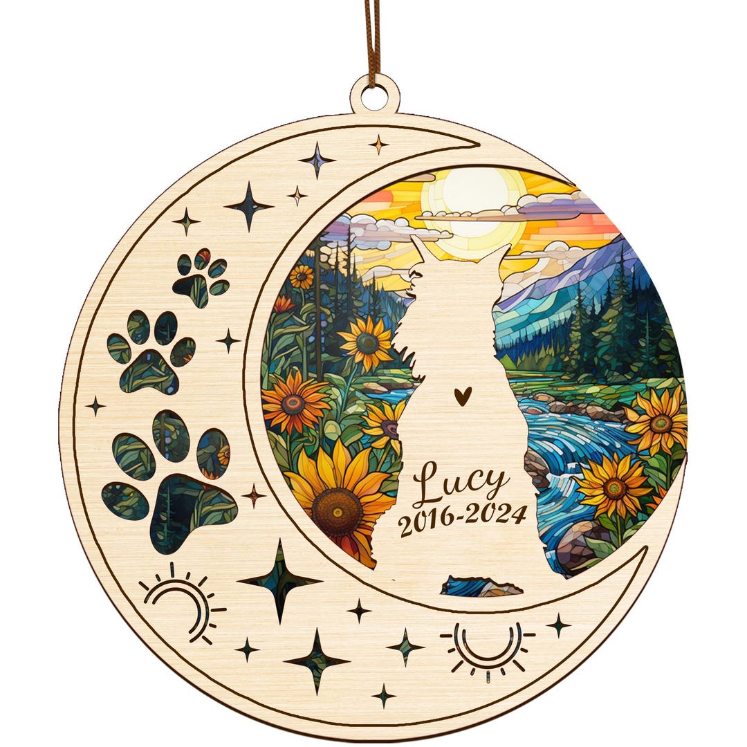 Personalized Schnauzer Dog Memorial Star Suncatcher, Pet Loss Sympathy ...