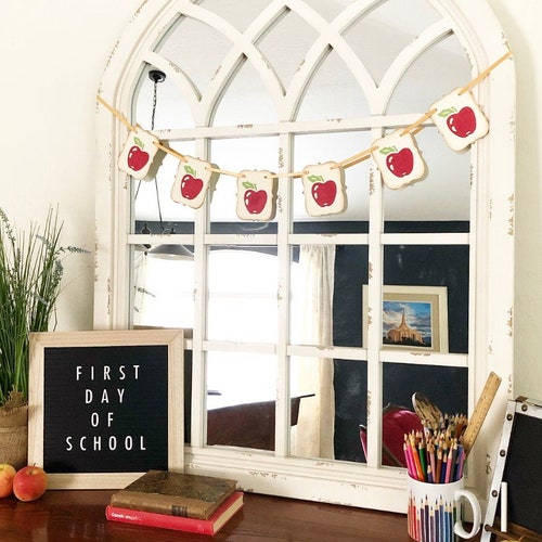 Back to School Banner Pencils and Apples Banner Teacher - Etsy