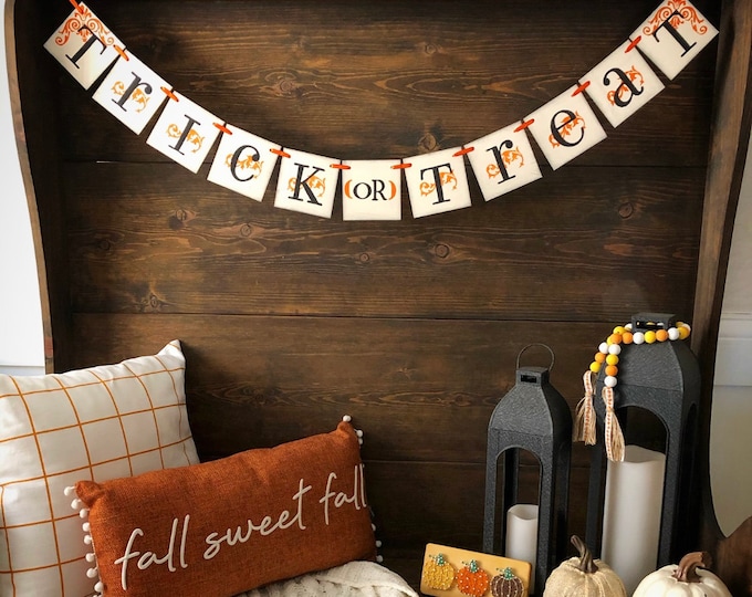 Halloween Banner TRICK OR TREAT - Etsy