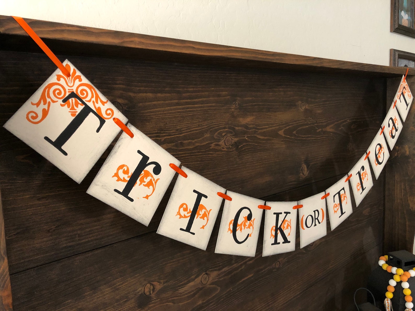 Halloween Banner TRICK OR TREAT | Etsy