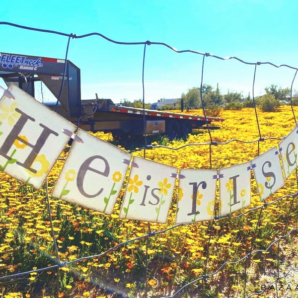 He is Risen Banner - Etsy