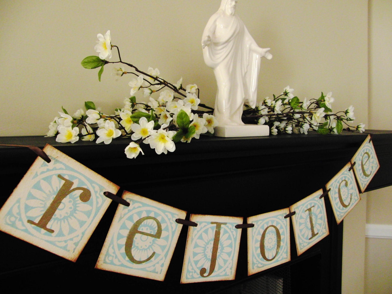 Christian Easter Decoration REJOICE Banner Sign Garland Swag - Etsy