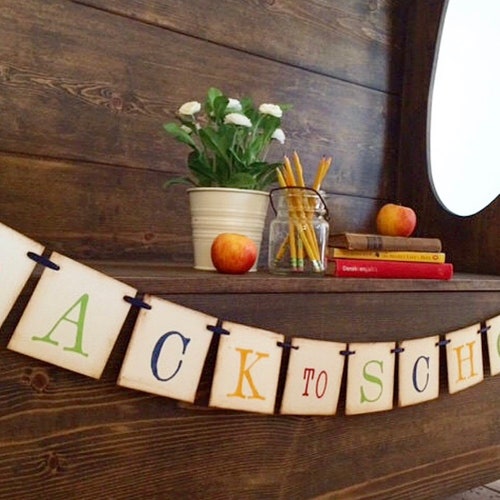 Welcome Back First Day of School Banner Printable Instant - Etsy