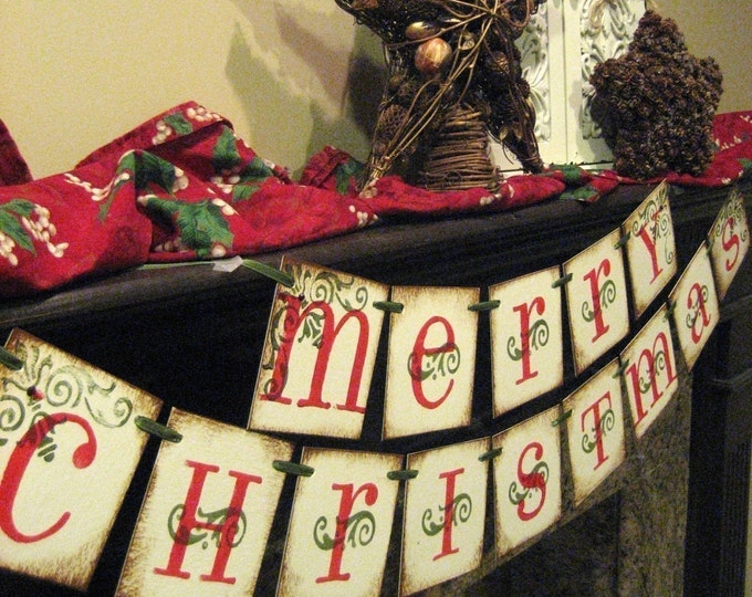 Christmas Decorations Merry Christmas Banner Holiday Banner Christmas ...