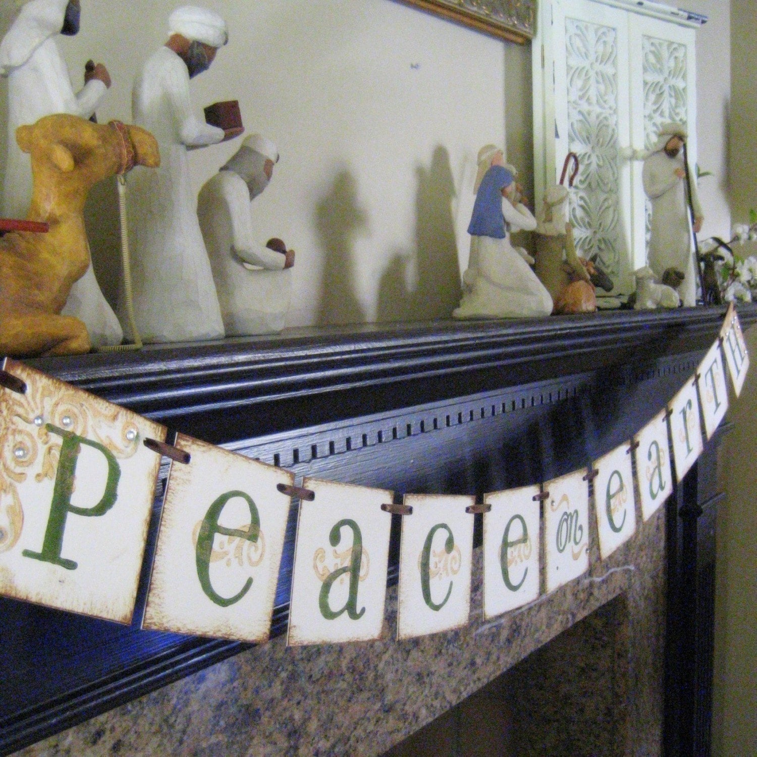 Christmas Decor PEACE on EARTH Banner Sign - Etsy