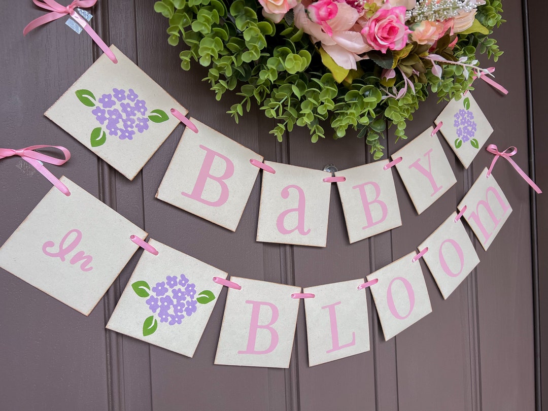 Baby in Bloom Spring Baby Shower Banner Garland - Etsy