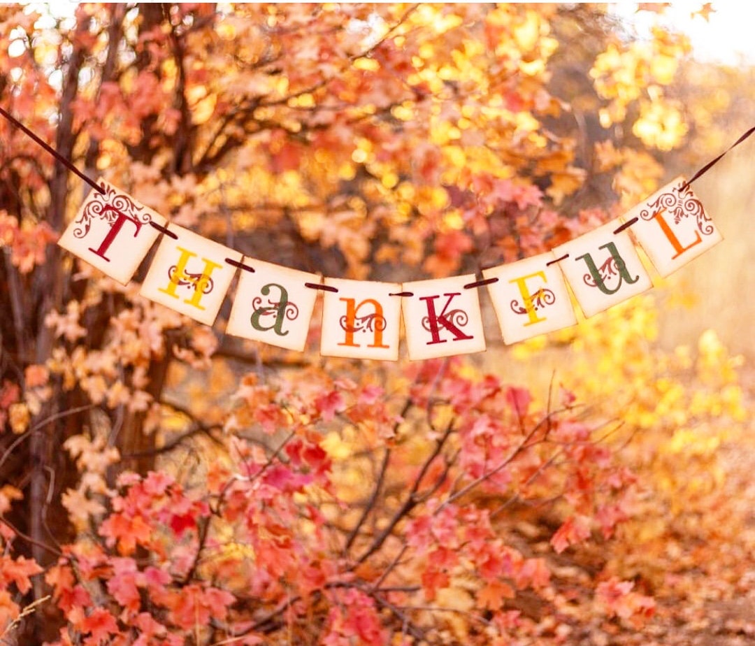 Thanksgiving Decoration THANKFUL Fall Banner Hostess Gift - Etsy