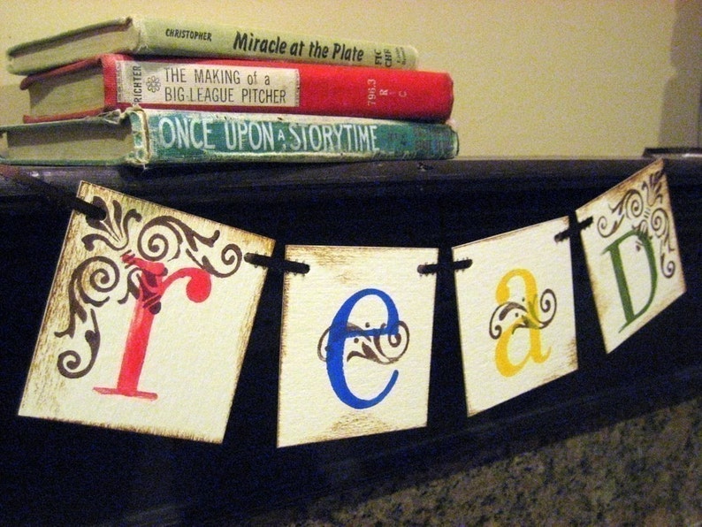 READ Banner, Teacher Gift, Classroom Decoration - Etsy