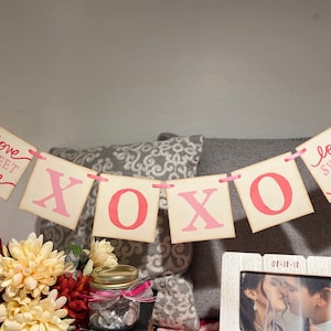 XOXO Valentine's Day Banner, Garland Decoration - Etsy