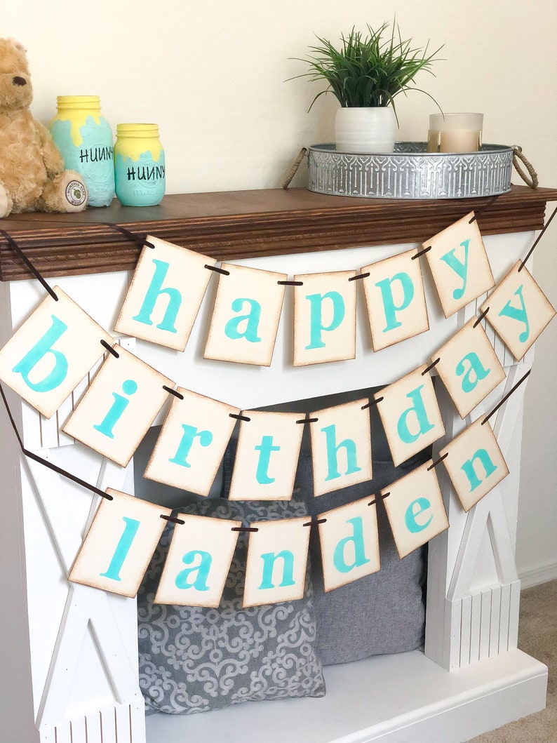 HAPPY BIRTHDAY Banner Customized With NAME, Triple Banner, Garland - Etsy