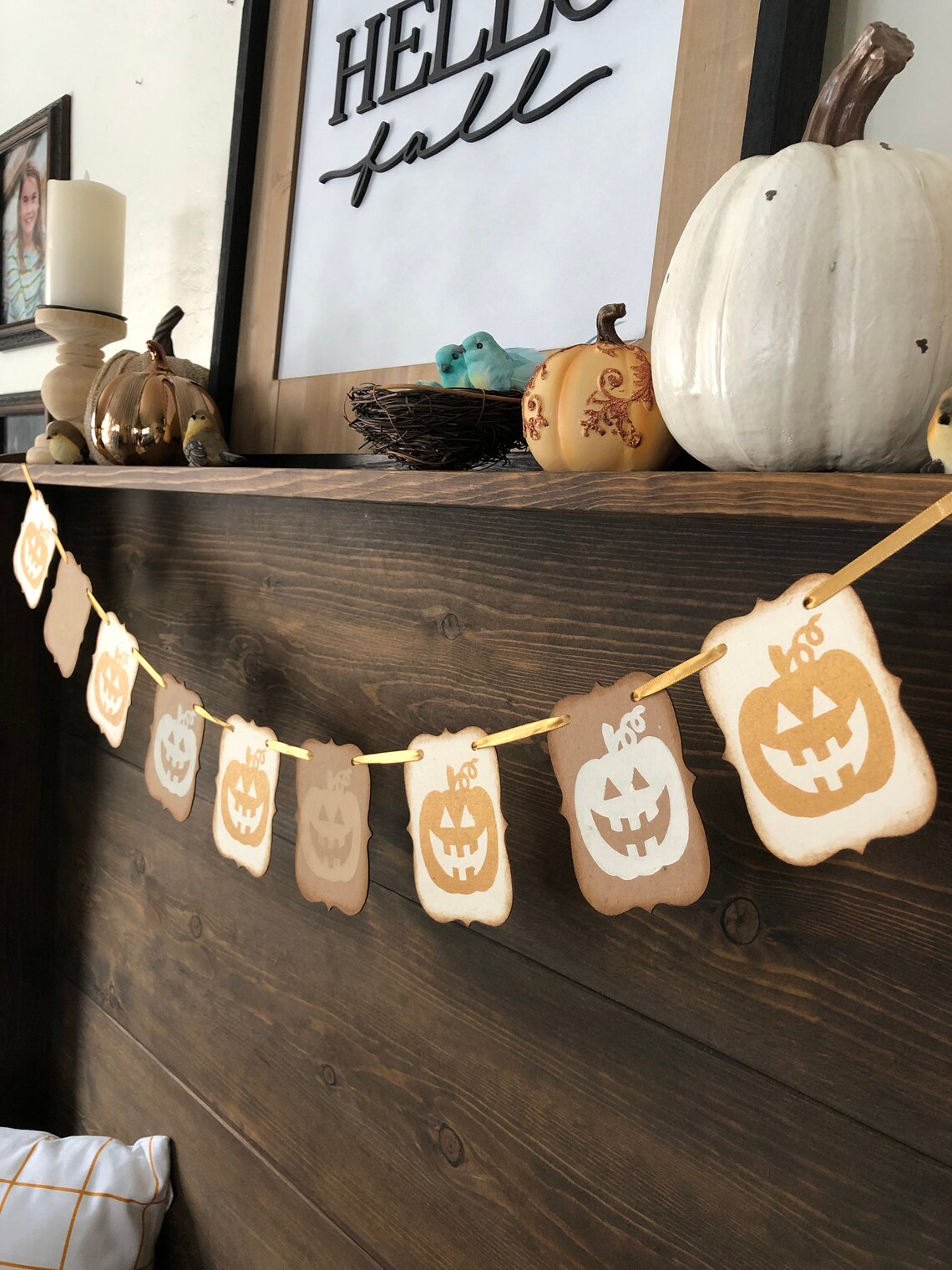 Pumpkin Spice Fall Banner Garland Decoration | Etsy