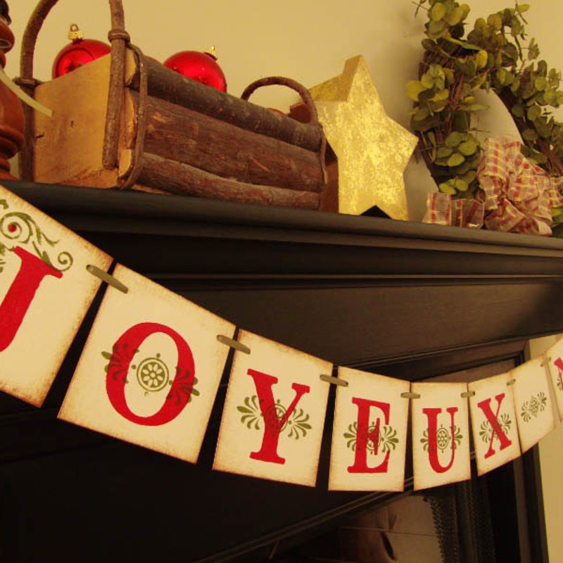 Joyeux Noel Sign - Etsy