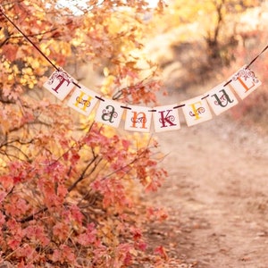 Thanksgiving Decoration THANKFUL Fall Banner Hostess Gift - Etsy