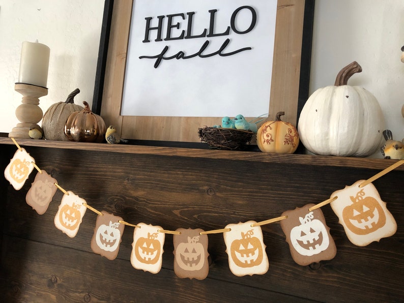 Pumpkin Spice Fall Banner Garland Decoration | Etsy