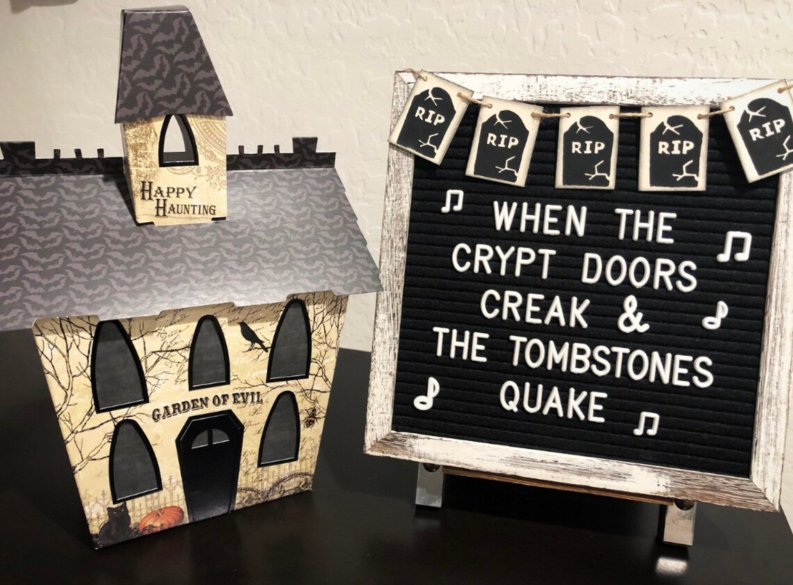 Tombstones Mini Banner Halloween Decoration | Etsy