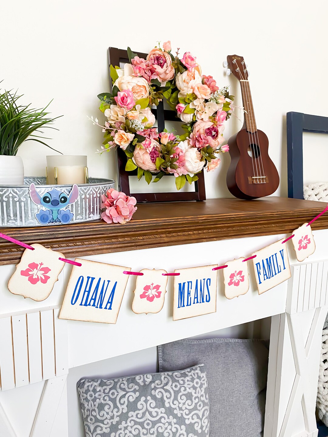 Ohana Means Family Banner Garland Swag Disney Inspired Decoration - Etsy