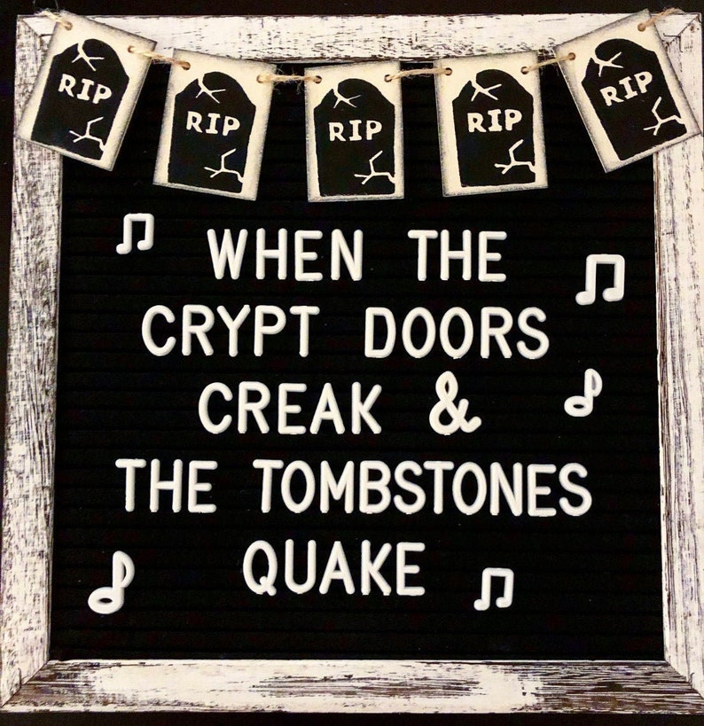 Tombstones Mini Banner Halloween Decoration | Etsy