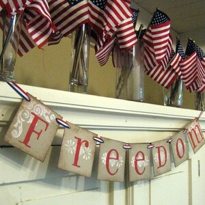 4th of July Decoration FREEDOM Banner - Etsy