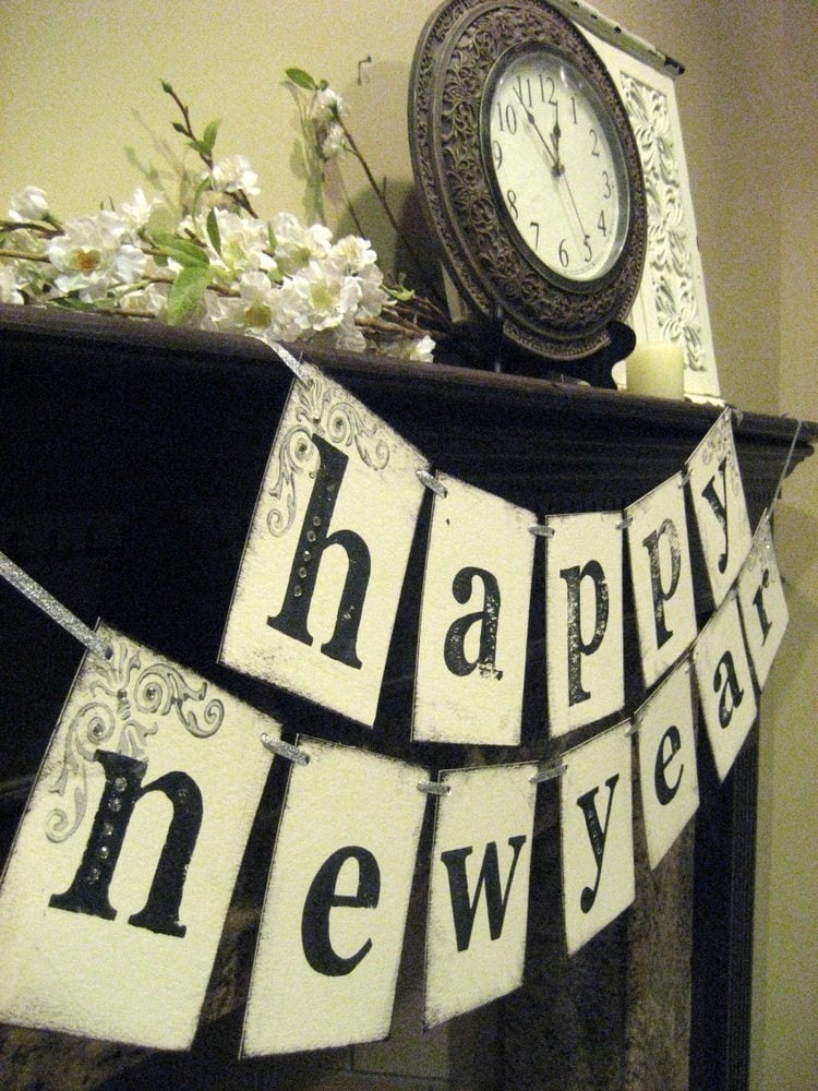 New Year Banner HAPPY NEW YEAR Decoration - Etsy