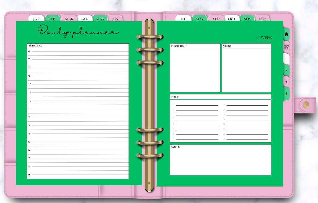 Alpha Kappa Alpha Digital Agenda - Daily Planner, Calendar, Tracker - Etsy