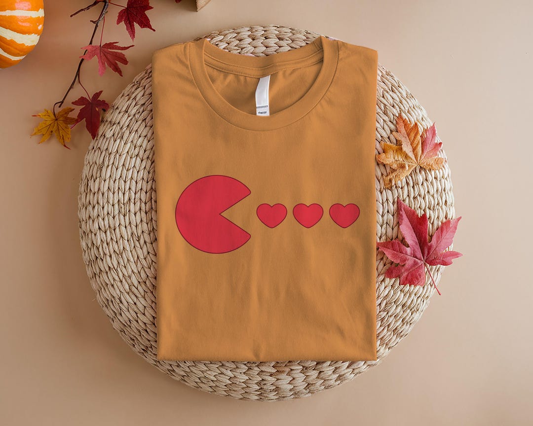Retro Pacman Shirt for Valentine's Day,valentines Day Gift,couples ...