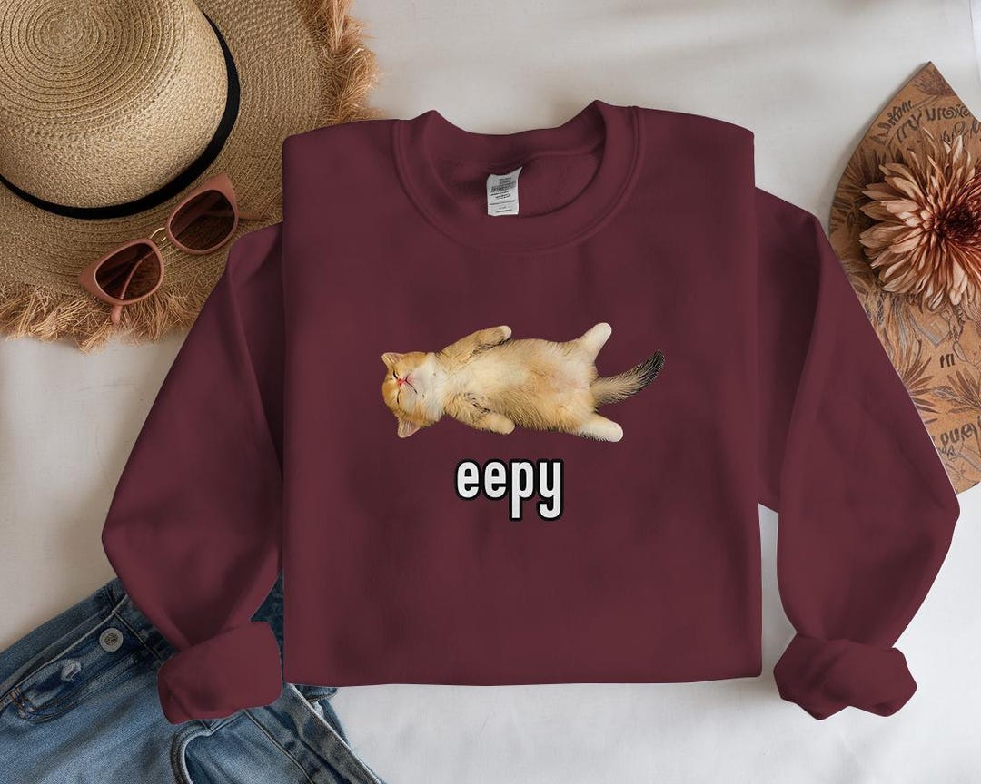 Eepy Funny Cat Meme Shirt Funny Shirts, Parody Tees, Yapper Shirt, Cat Meme, Meme Shirts, Funny ...