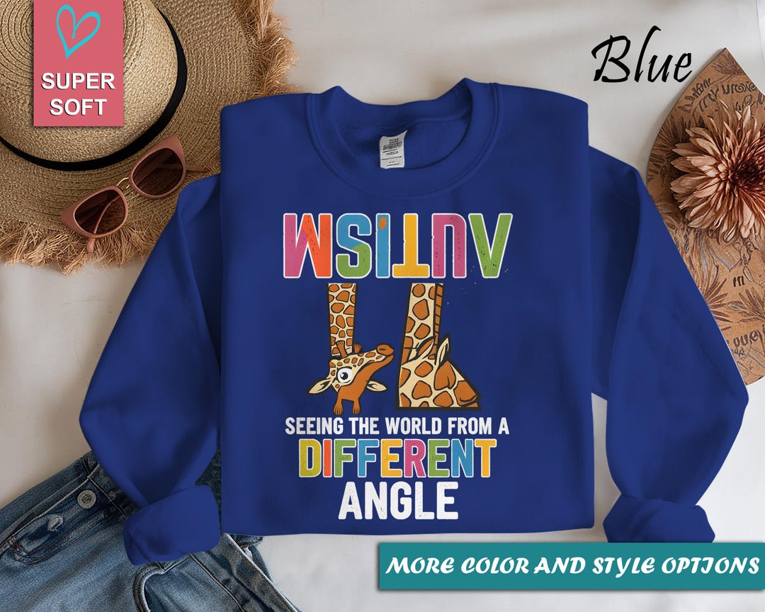 Giraffe Autism Seeing the World From Different Angle Tshirt T-shirt ...