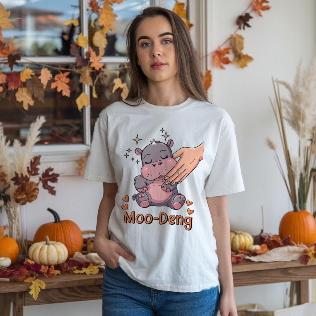 Moo Deng Sweatshirt, Moo Deng Sweater, Funny Hippo Sweatshirt, Baby ...