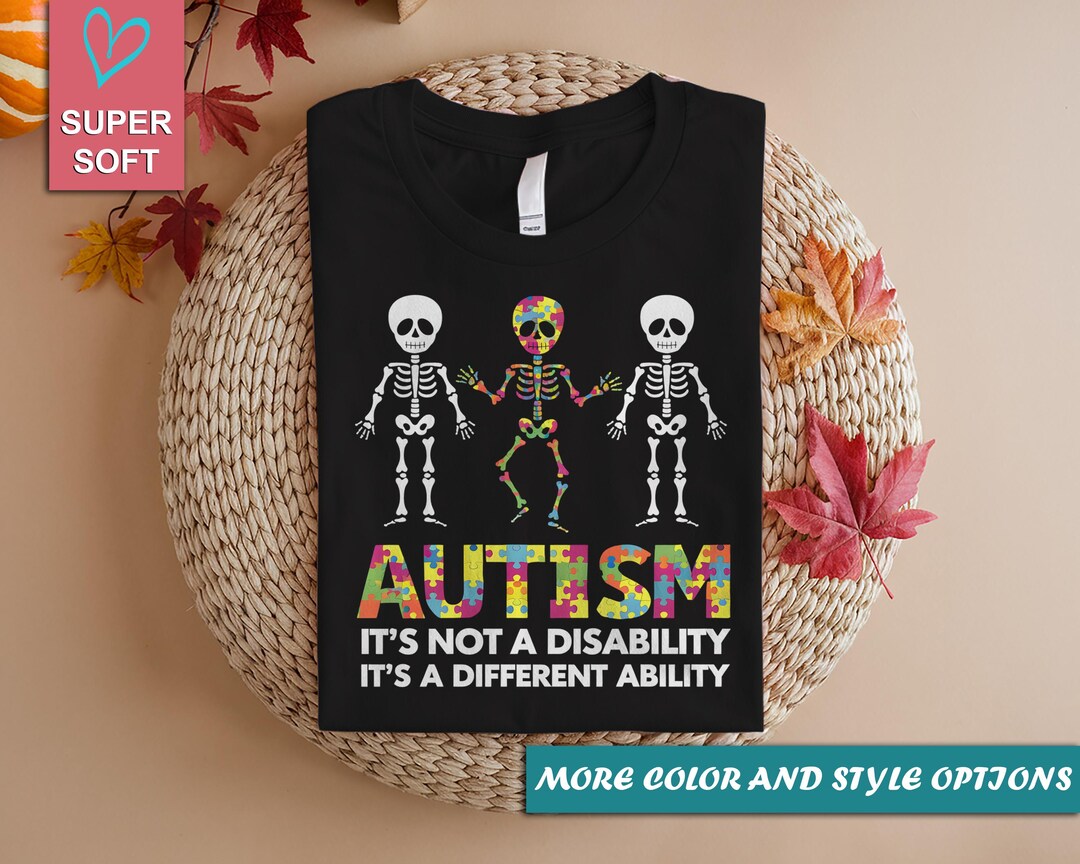 Autism Awareness Shirt, Autism Skeleton Shirt, Autism T-shirt, Autism ...