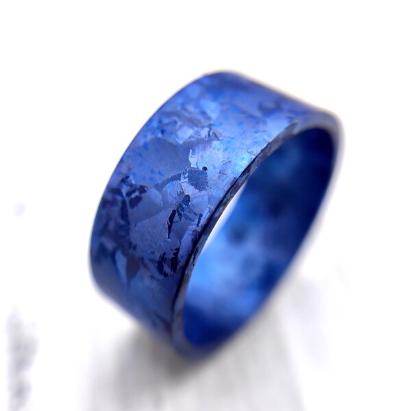 Titanium Damascus Ring - Etsy