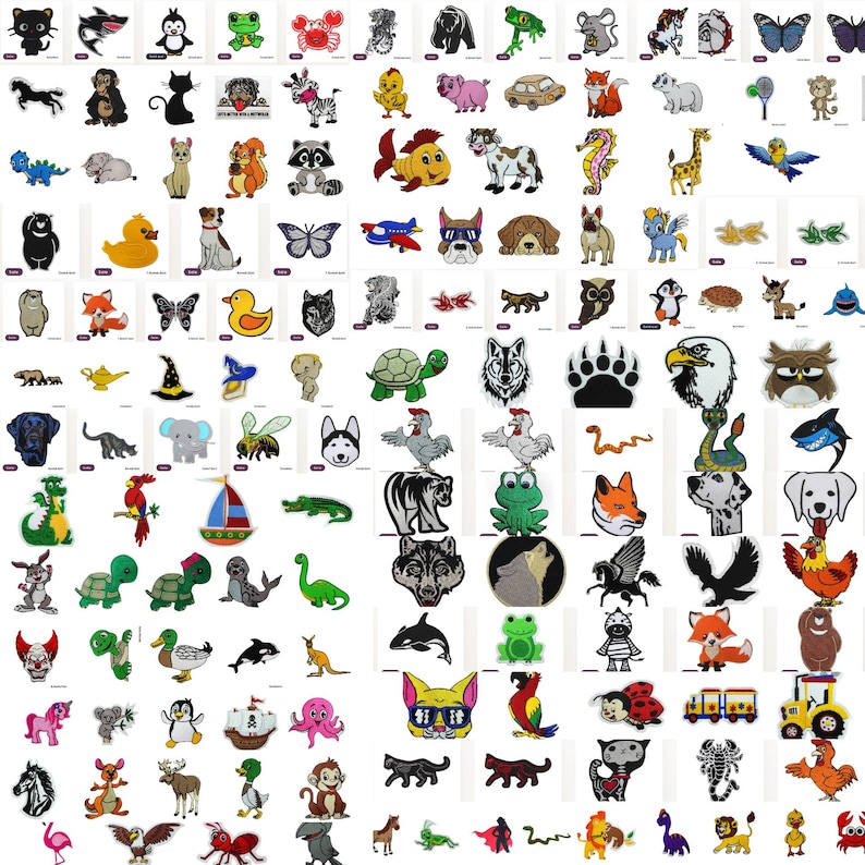 250+ Animal Face Embroidery Designs, Machine Embroidery Files (instant ...