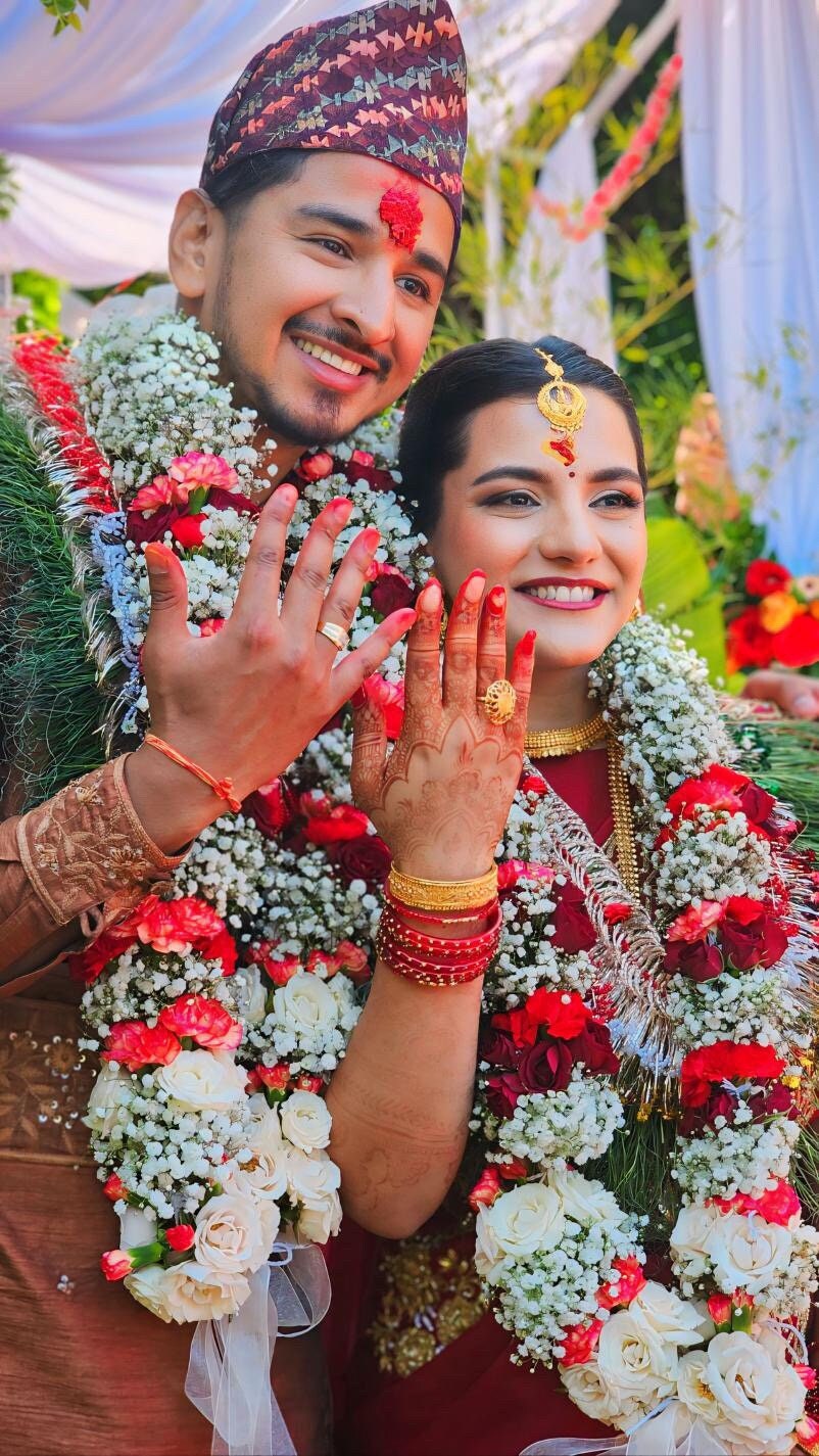 Fresh Floral Mala Red and White Rose Varmala for Indian/nepali Wedding ...