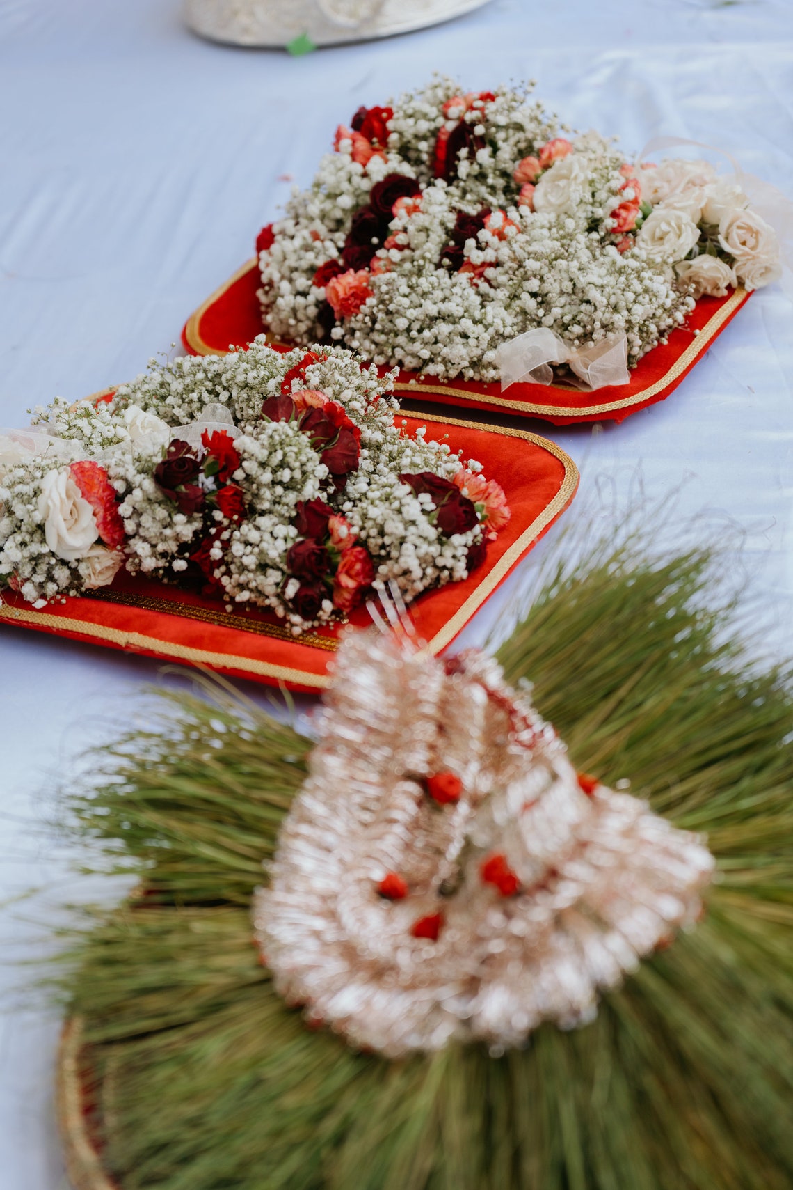 Fresh Floral Mala Red and White Rose Varmala for Indian/nepali Wedding ...