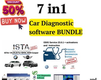 7-in-1 Car Diagnostics Software Bundle Vehicle Diagnostic Tools Package ...
